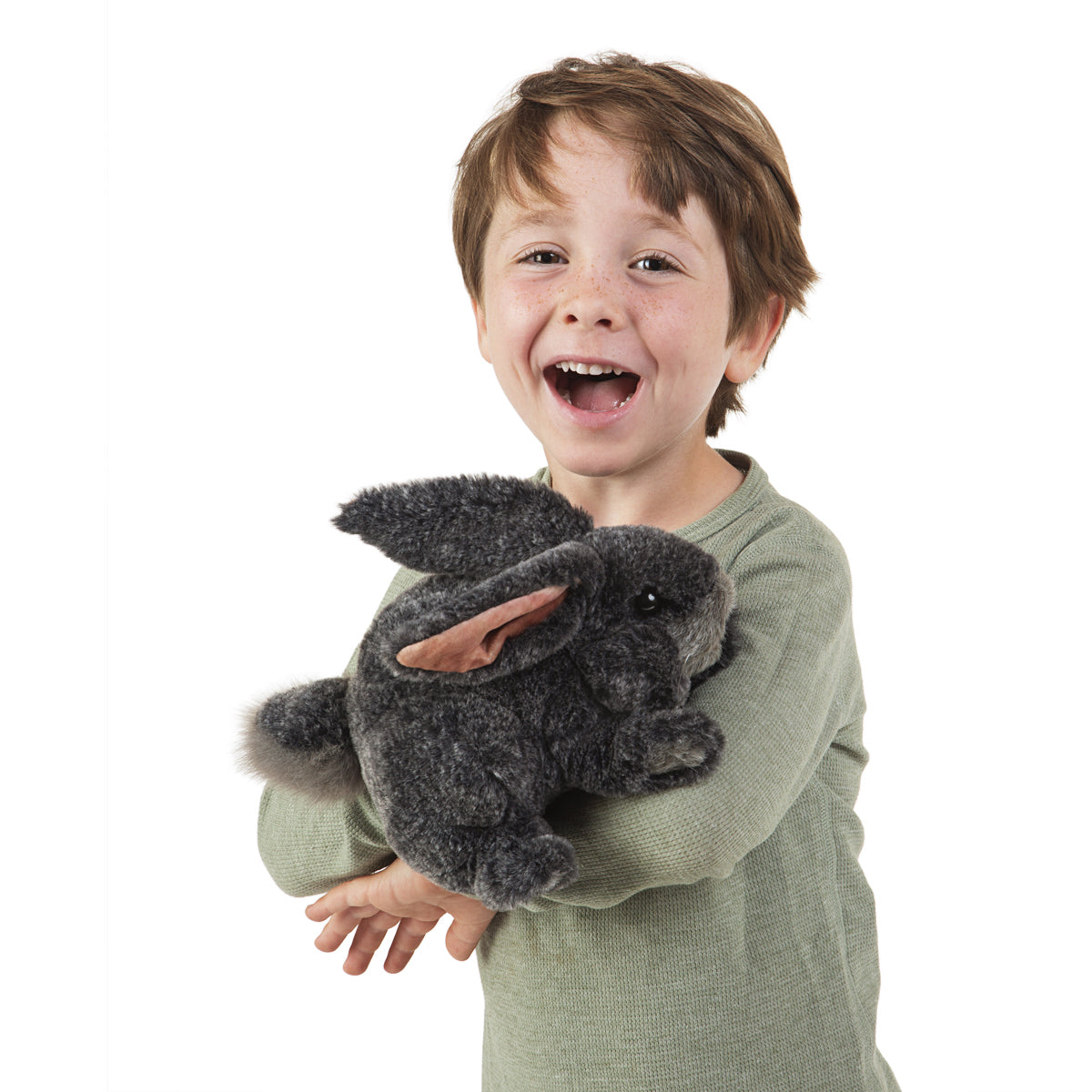 Folkmanis Gray Bunny Rabbit Puppet — Nurtured