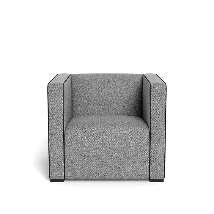 Monte Cub Chair - Pepper Grey / Black Enviro Piping / Espresso Feet ...