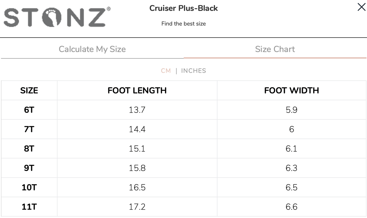 Stonz Cruiser Plus Shoe (6T - 11T) | Shop Nurtured.ca